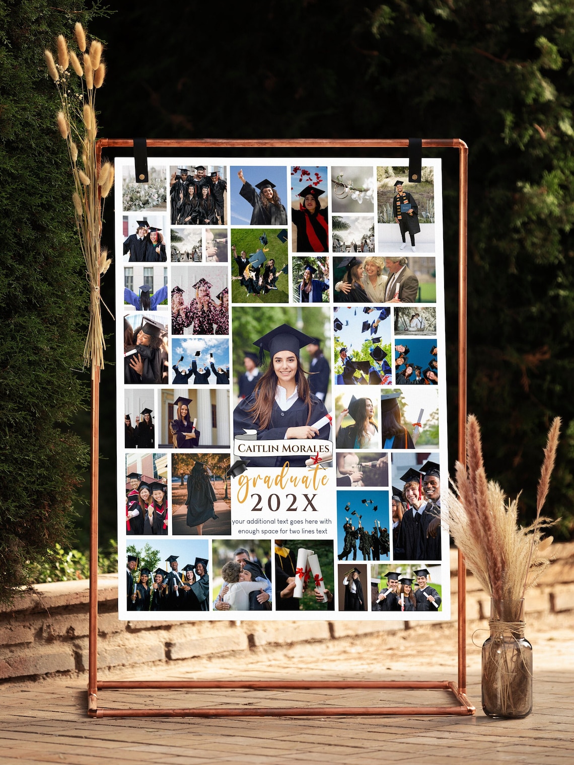 Editable Graduation Photo Collage Poster, 8 Sizes (16x20''-18x24 ...