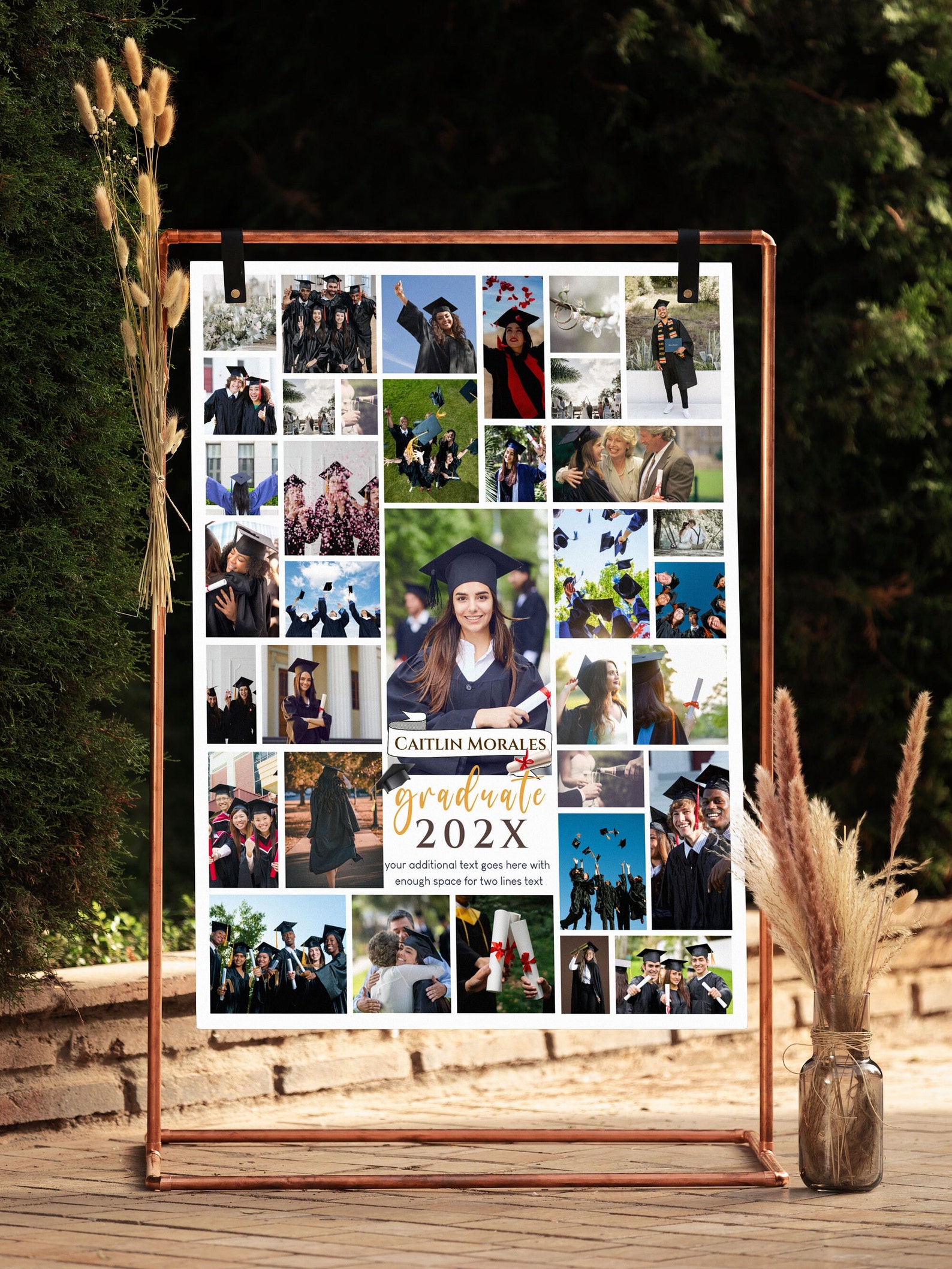 Editable Graduation Photo Collage Poster, 8 Sizes (16x20''-18x24 ...