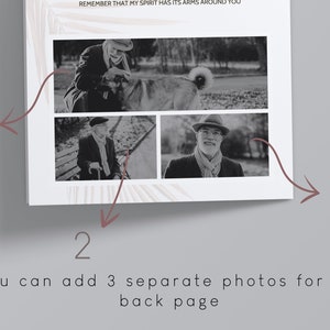 Funeral Program Template, Black and White Funeral Memorial Program ...