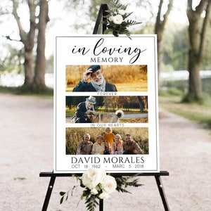 Editable Funeral Welcome Sign, Funeral Collage Templates , Celebration ...