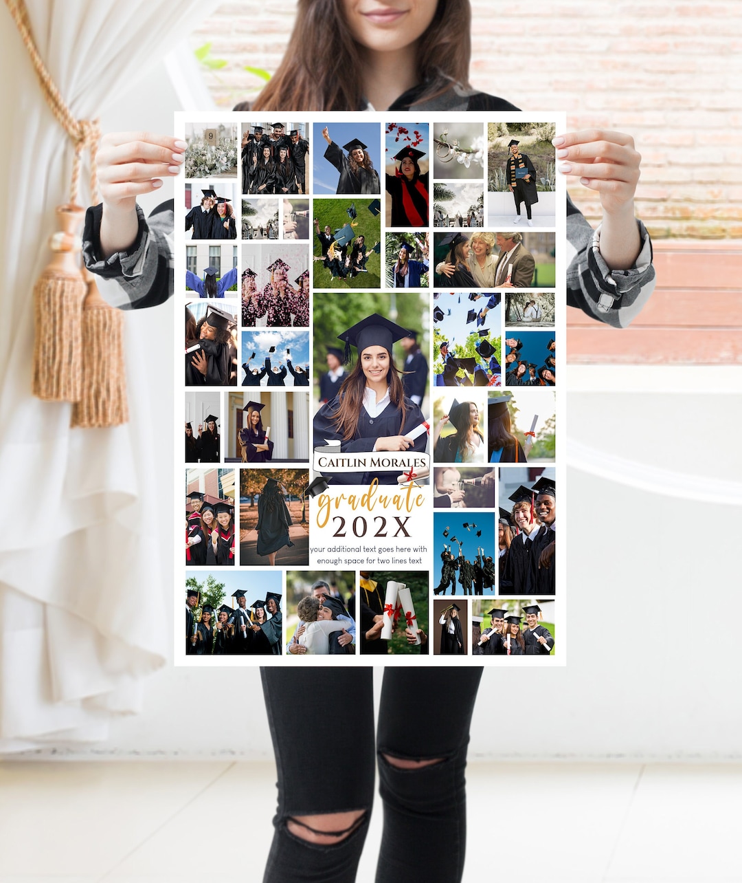 Editable Graduation Photo Collage Poster, 8 Sizes (16x20''-18x24 ...