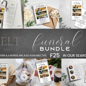 Minimalist Funeral Invitation Template,simple Photo Celebration of Life ...