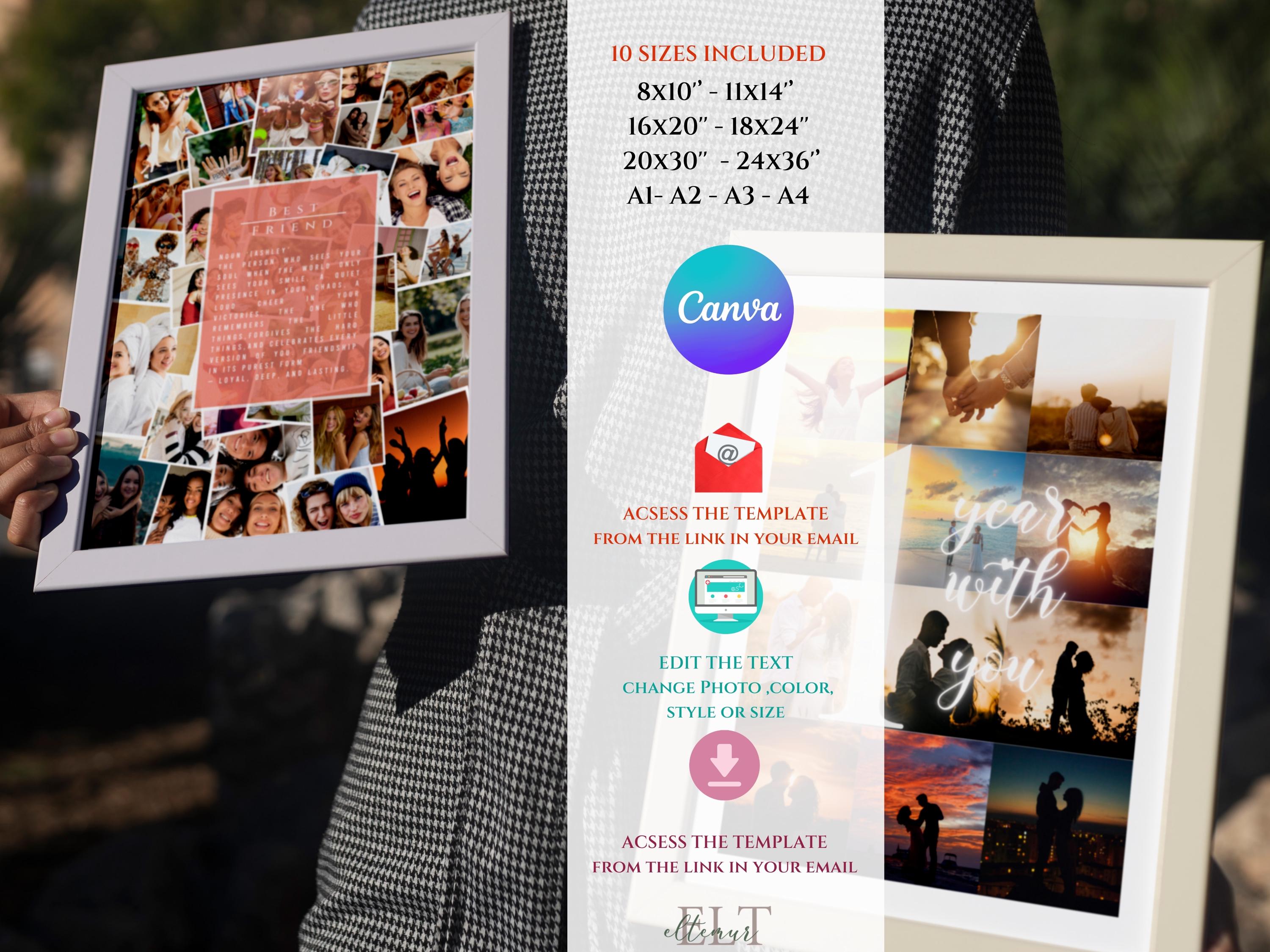 Best Friend Photo Collage Template | Personalized Friendship Definition ...