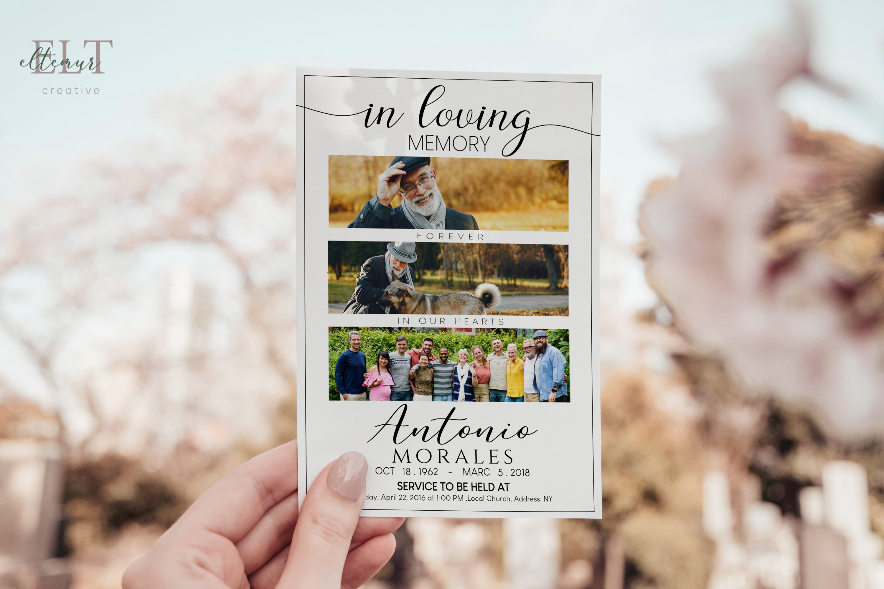 Minimalist Funeral Invitation Templatesimple Photo - Etsy