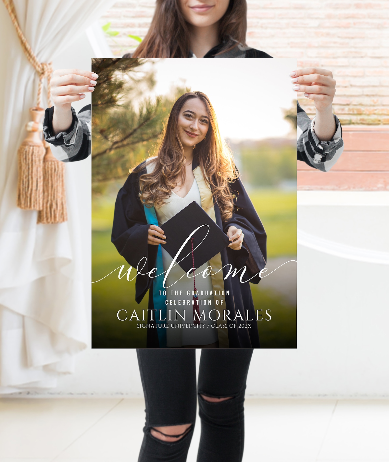 Modern Graduation Welcome Poster Template - Single Photo, 8 Sizes ...
