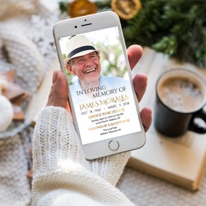Electronic Funeral Invitation With Large Photo, Electronic Funeral ...