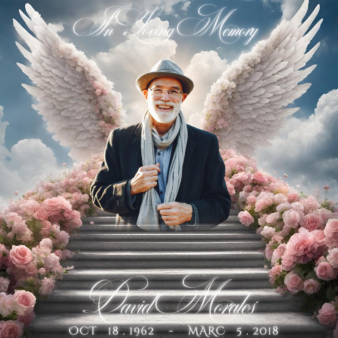 Angel Wings and Stairs to Heaven, PNG , in Loving Memory PNG, Memorial ...