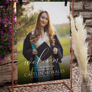Modern Graduation Welcome Poster Template - Single Photo, 8 Sizes ...