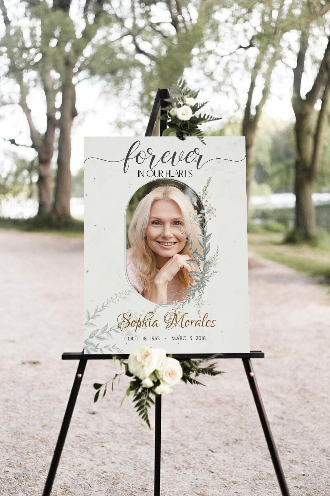 Boho Celebrating the Life Sign Life Celebration Sign Silver Frame ...