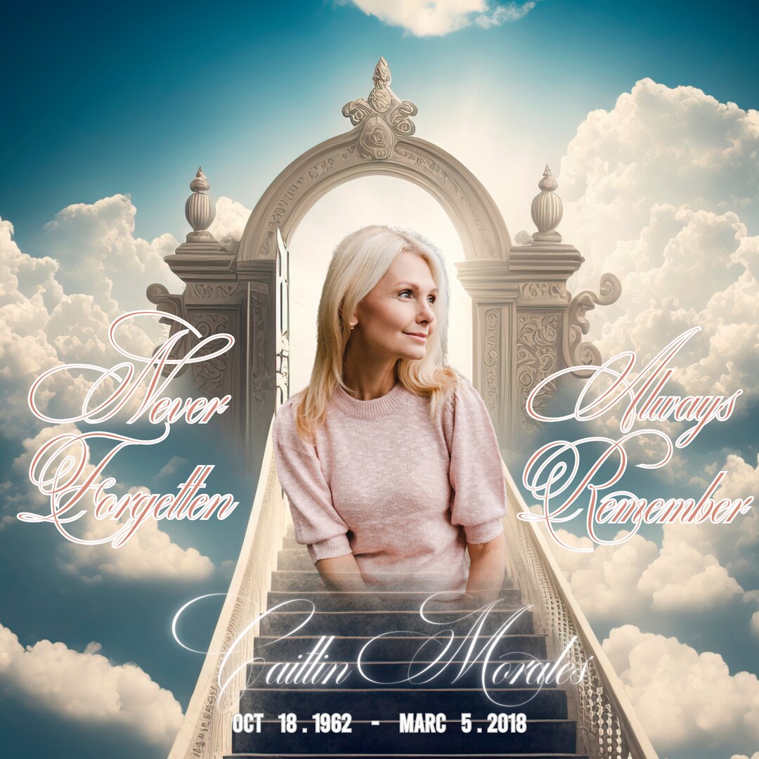 Funeral Memorial Background Template, in Loving Memory PNG, Memorial ...