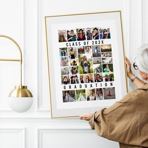 Graduation Photo Collage Poster, Graduation Party Welcome Sign Template ...
