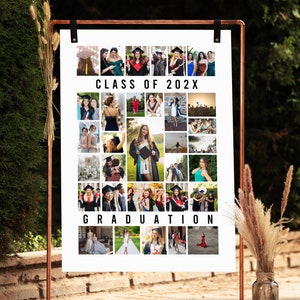 Graduation Photo Collage Poster: Customizable Welcome Sign (digital ...