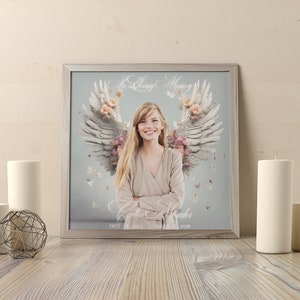 Floral Angel Wings Background, in Loving Memory PNG, Memorial ...