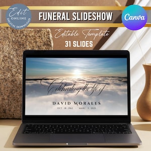 Heaven Sky Funeral Slideshow Template, Memorial Video, Celebration of ...