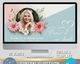 Funeral Slideshow Template, Canva Slideshow, Memorial Video ...