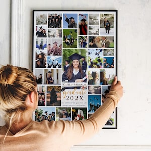 Editable Graduation Photo Collage Poster, 8 Sizes (16x20''-18x24 ...