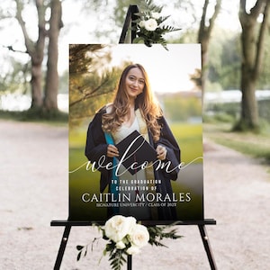 Modern Graduation Welcome Poster Template - Single Photo, 8 Sizes ...