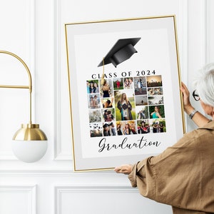 Class of 2024 Graduation Photo Collage Welcome Sign, Graduation Welcome ...