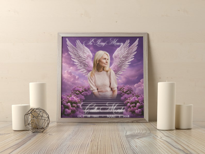 Purple Stairs Heaven, in Loving Memory PNG, Memorial Background ...