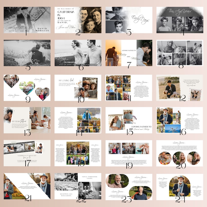 Funeral Slideshow Template, Memorial Video, Celebration of Life ...