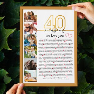 40 Reasons Why We Love You Photo Poster Template, Editable and ...