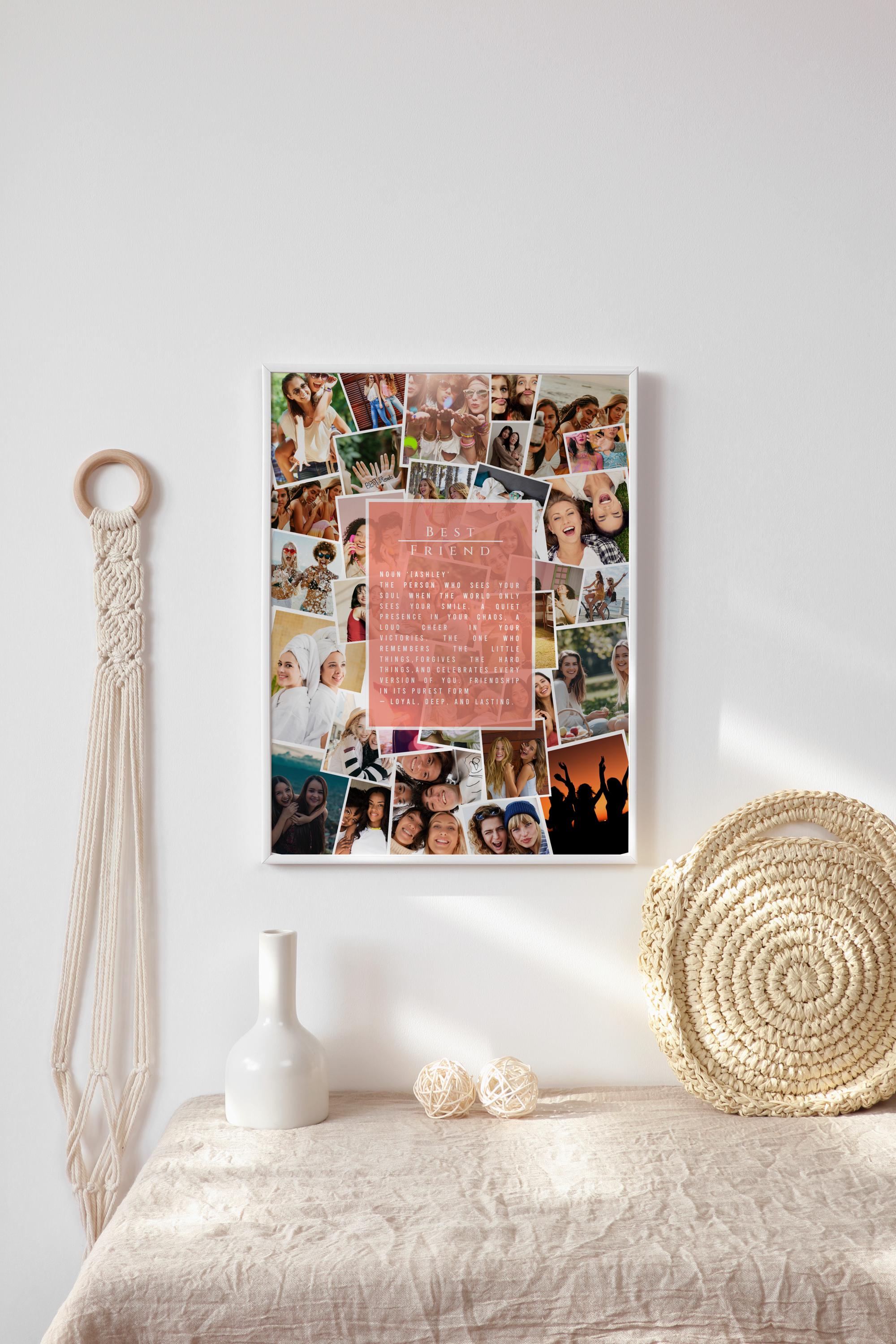 Best Friend Photo Collage Template | Personalized Friendship Definition ...