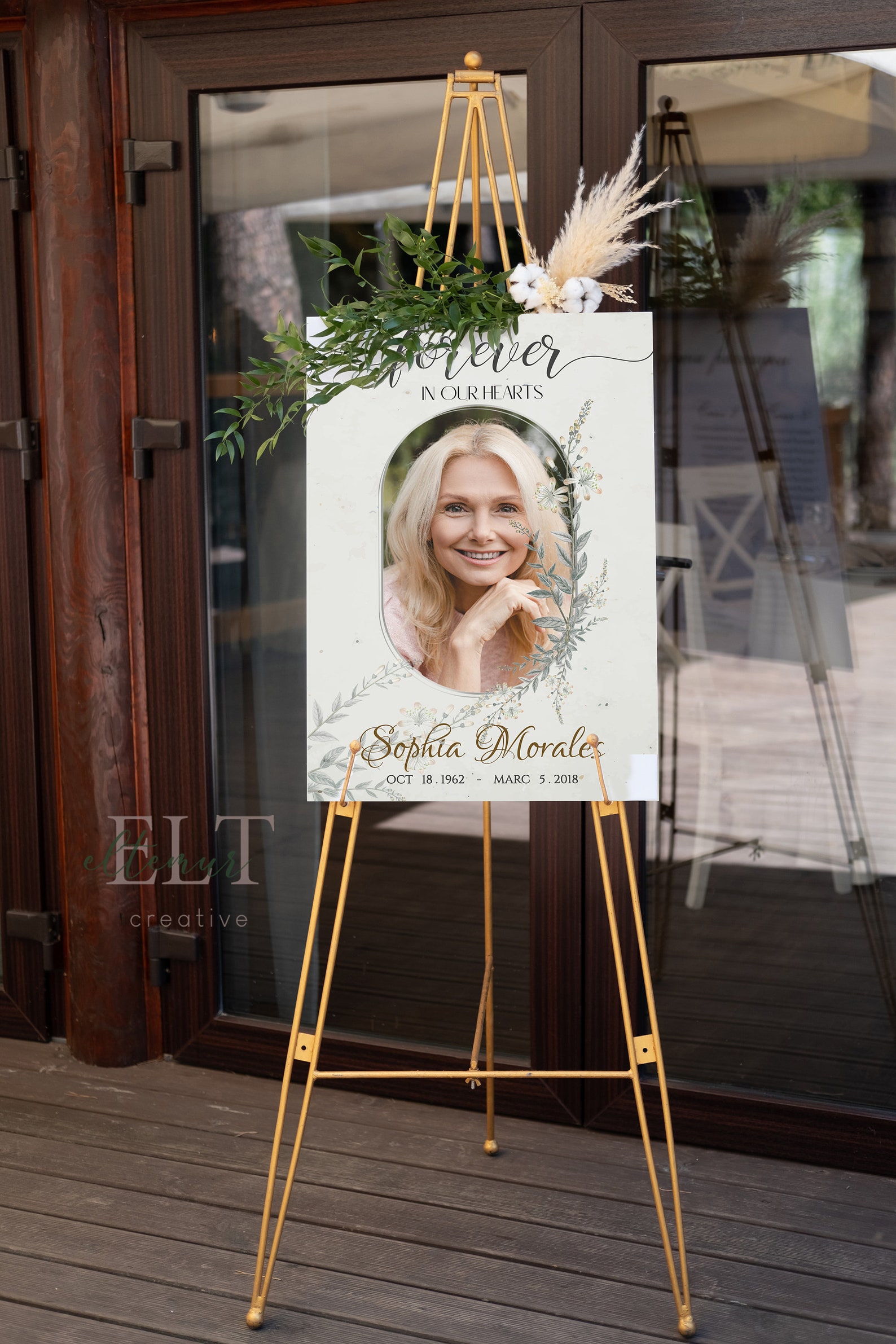 Boho Celebrating the Life Sign Life Celebration Sign Silver Frame ...