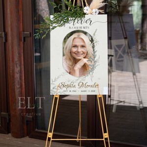 Boho Celebrating the Life Sign Life Celebration Sign Silver Frame ...
