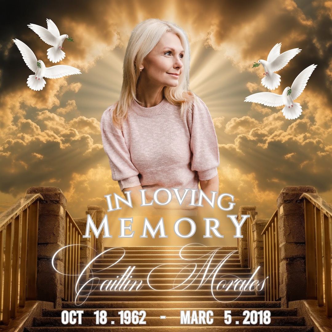 Heaven Sky and Stairs to Heaven, in Loving Memory PNG, Memorial ...