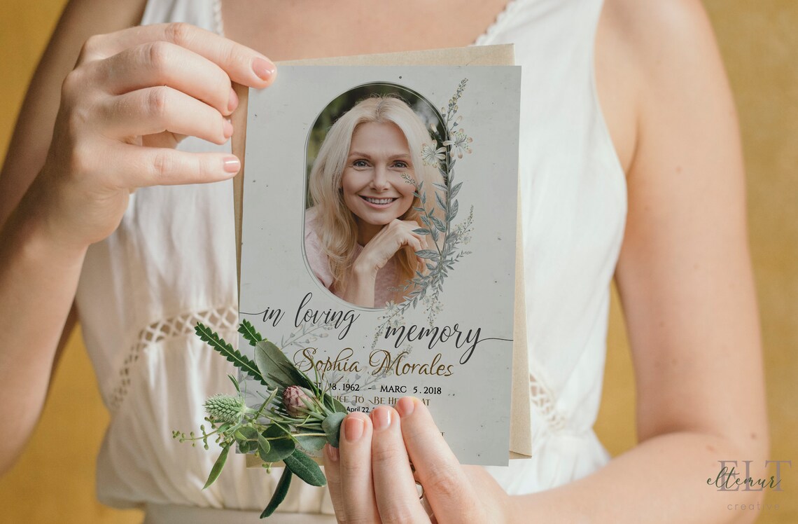 Funeral Invitation Bohem Celebration of Life Invitation Announcement ...