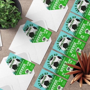Soccer Birthday Invitation, Editable Soccer Invitation, Football ...