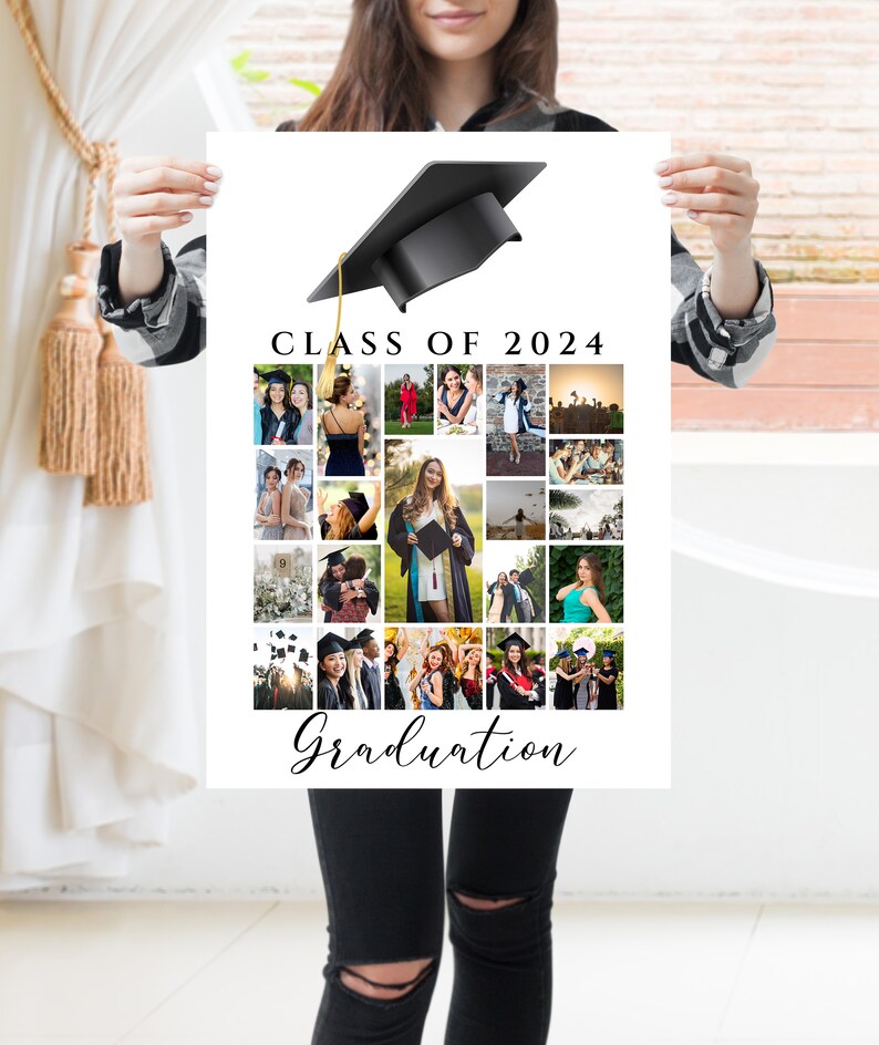 Class of 2024 Graduation Photo Collage Welcome Sign, Graduation Welcome ...