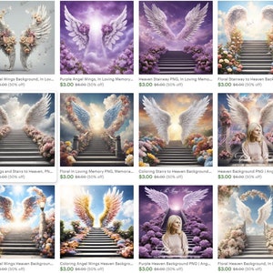 Purple Heaven Background PNG | Angel Wings | Memorial Background ...