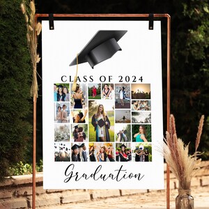 Class of 2024 Graduation Photo Collage Welcome Sign, Graduation Welcome ...