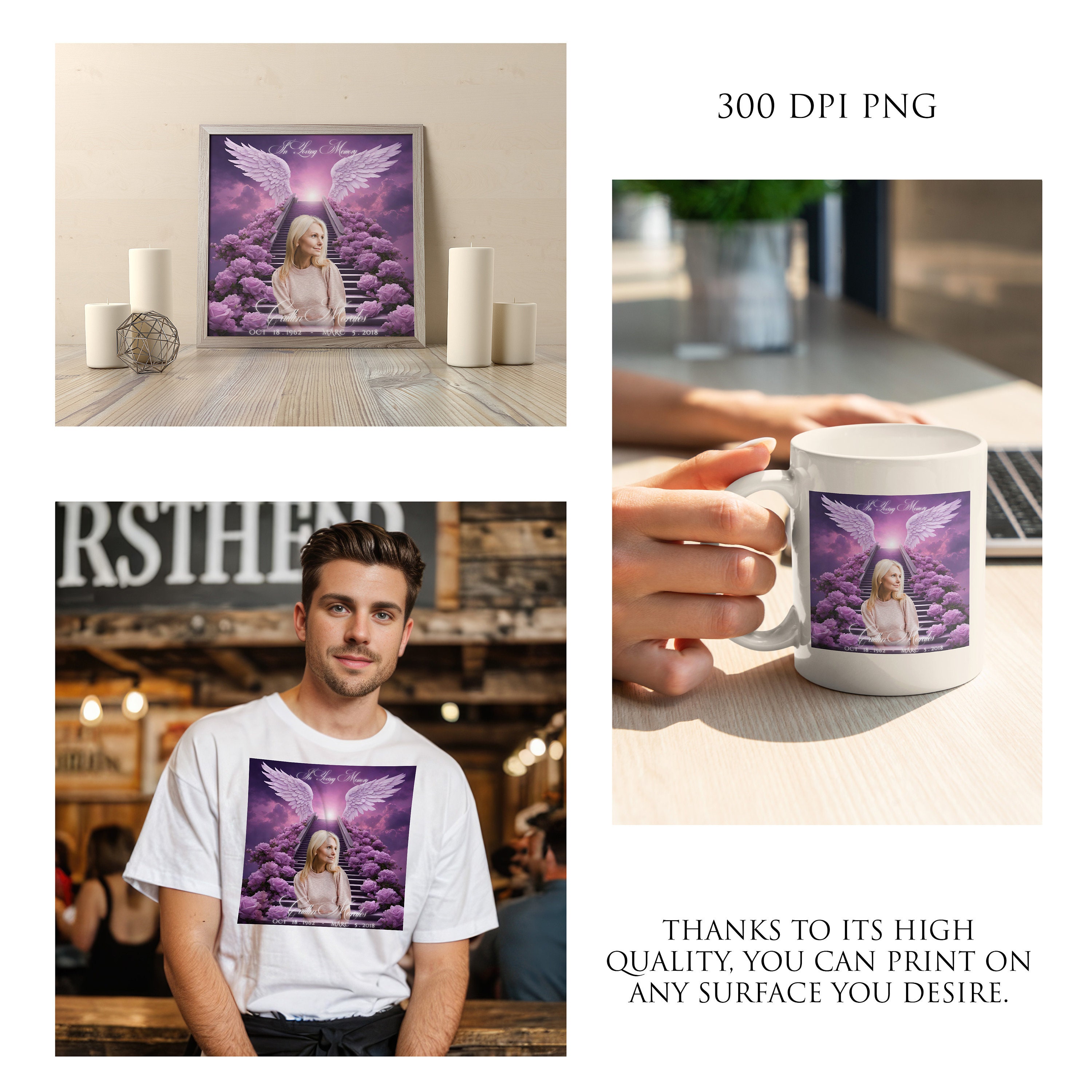 Purple Heaven Background PNG | Angel Wings | Memorial Background ...