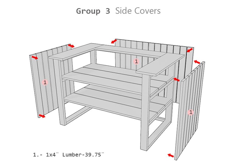 DIY Patio Bar Plans – Outdoor Wooden Bar PDF – Step-by-step Build Guide for Backyard ...