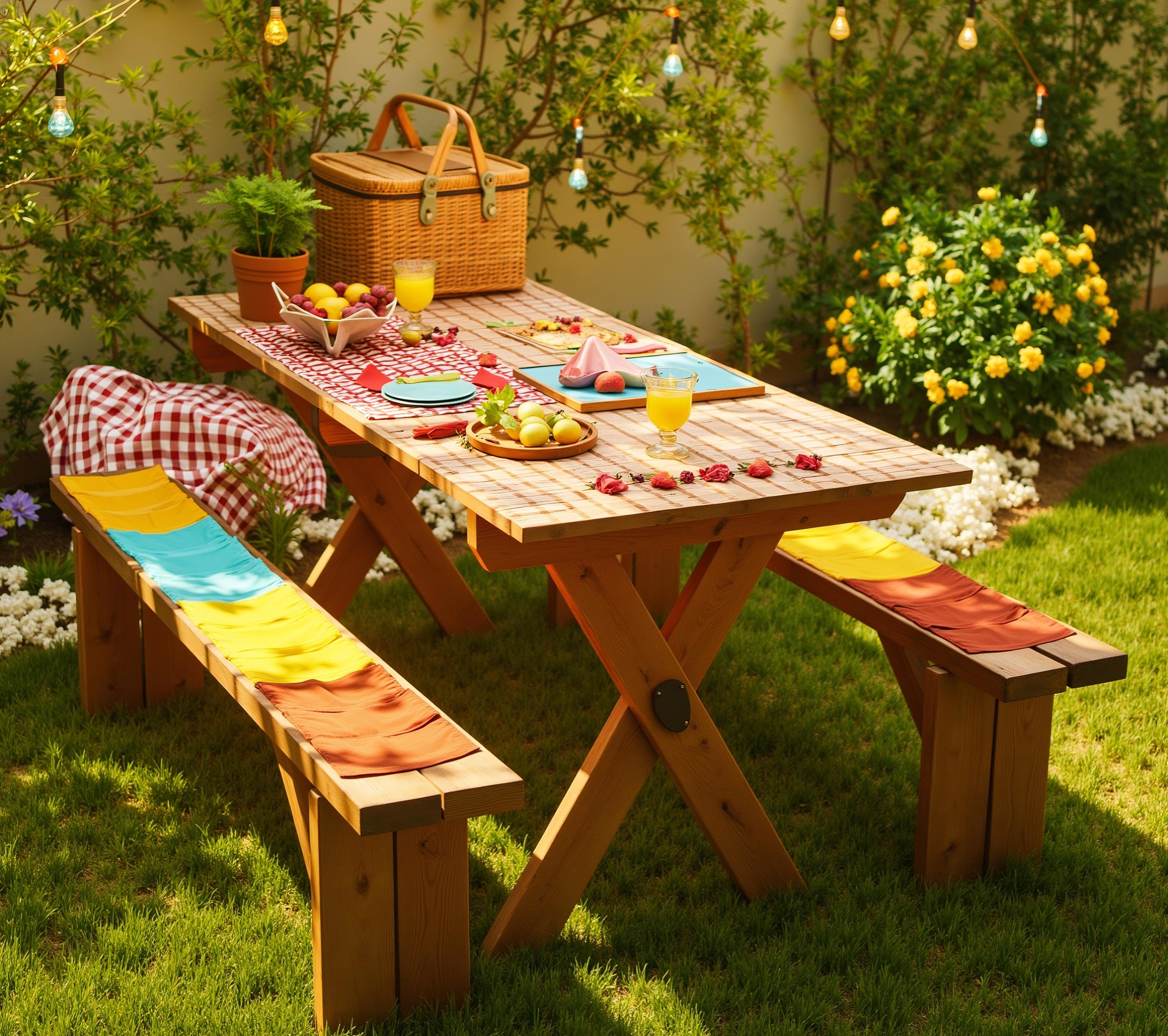 Picnic Table Plans - Step-by-step Instructions - DIY Woodworking Plans ...