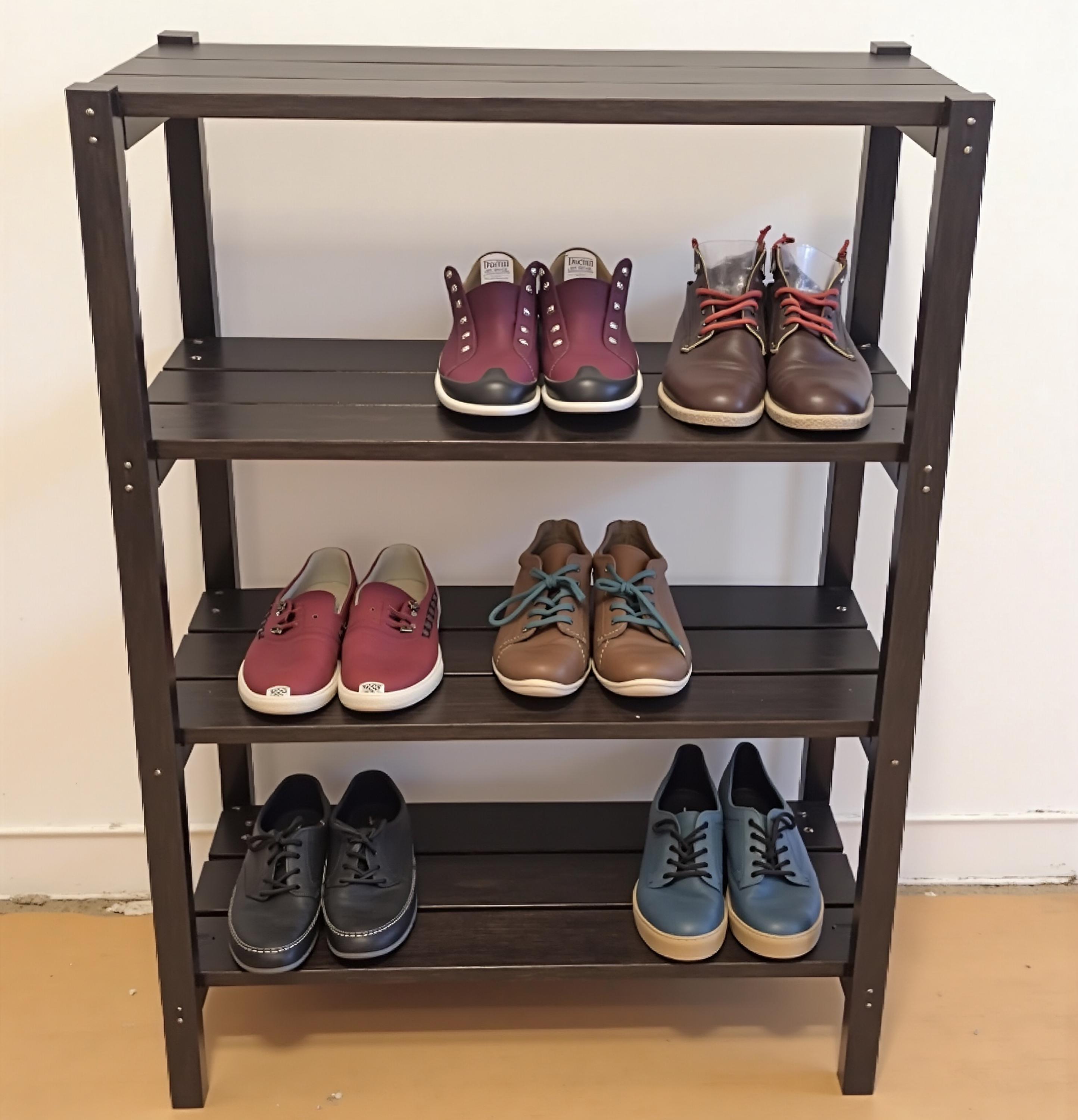 DIY Wooden Shoe Rack Plan – Step-by-step Build Guide PDF – Entryway ...