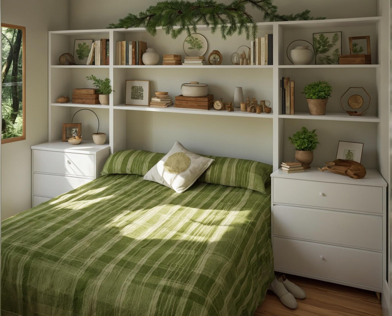 DIY Storage Headboard Plans - Customizable Bed Frame With Shelves and ...