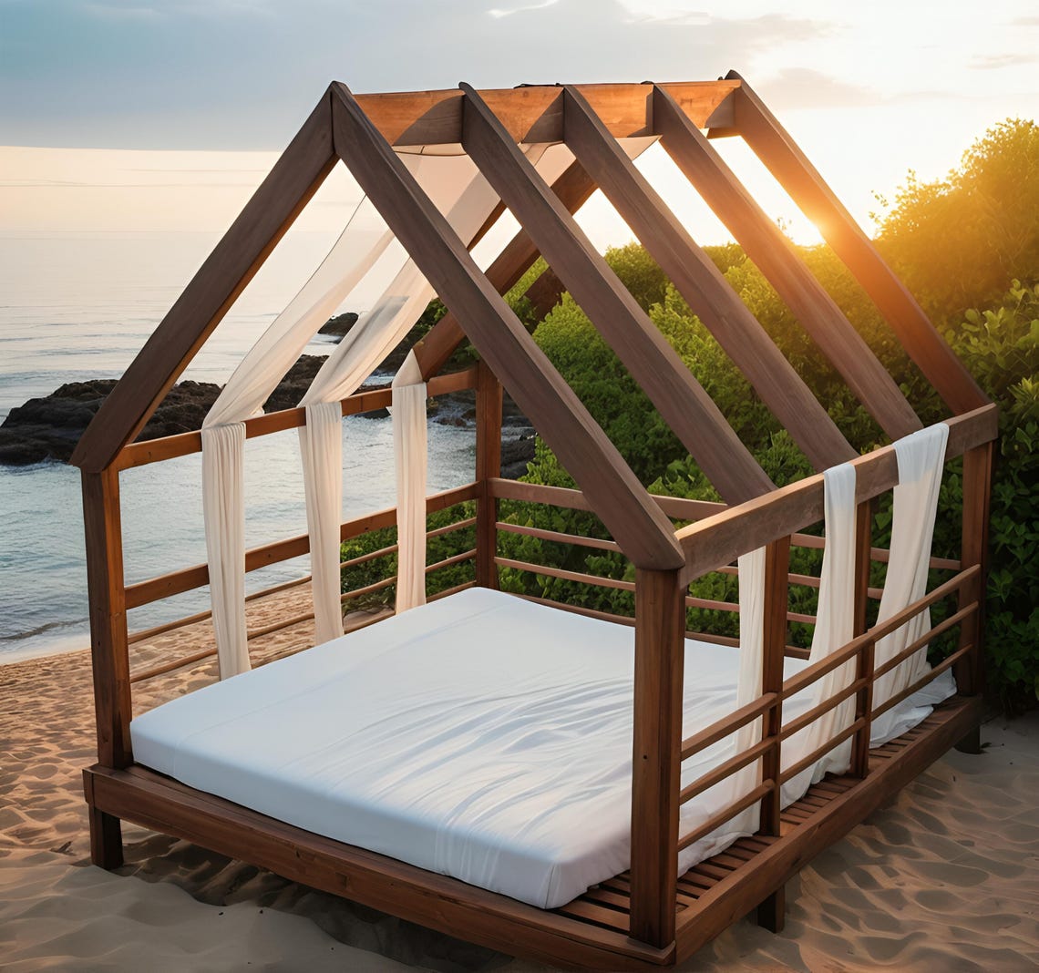 DIY Outdoor Daybed Plans - Garden Bed With Roof - Easy-to-build Wooden ...