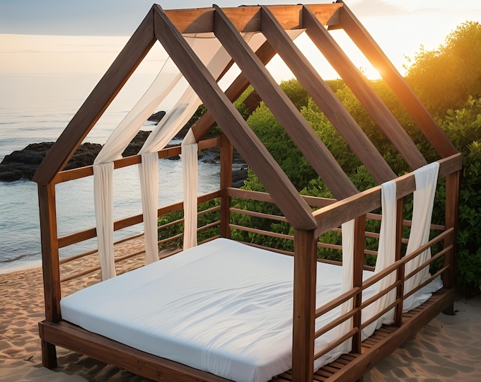 DIY Outdoor Daybed Plans - Garden Bed With Roof - Easy-to-build Wooden ...