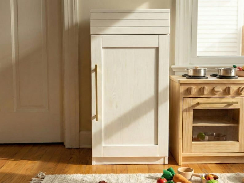 DIY Play Kitchen Fridge Plans PDF | Kids Pretend Refrigerator Furniture ...