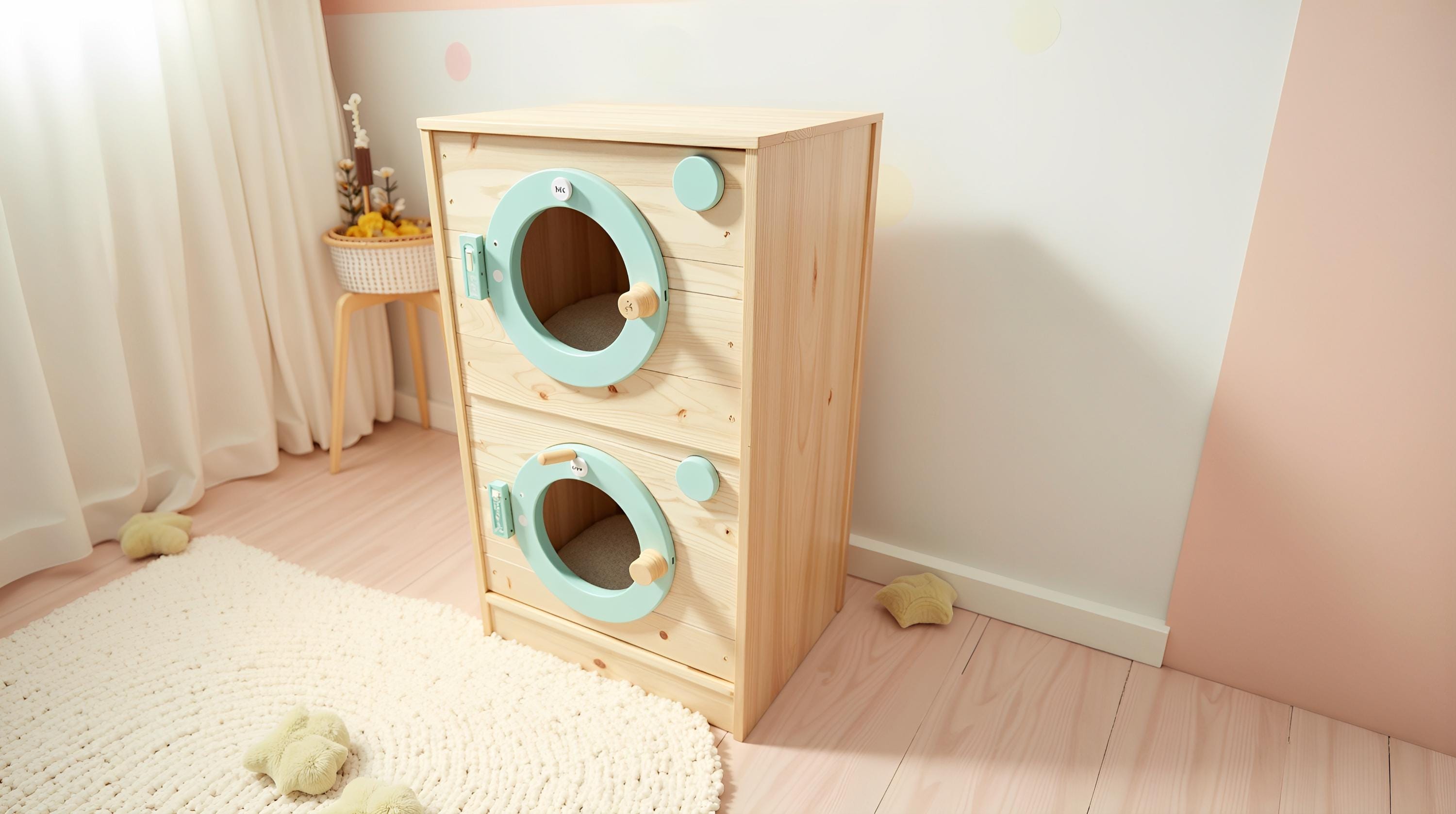 DIY Montessori Play Washing Machine Plan: Wooden Toy (PDF Download) - Etsy