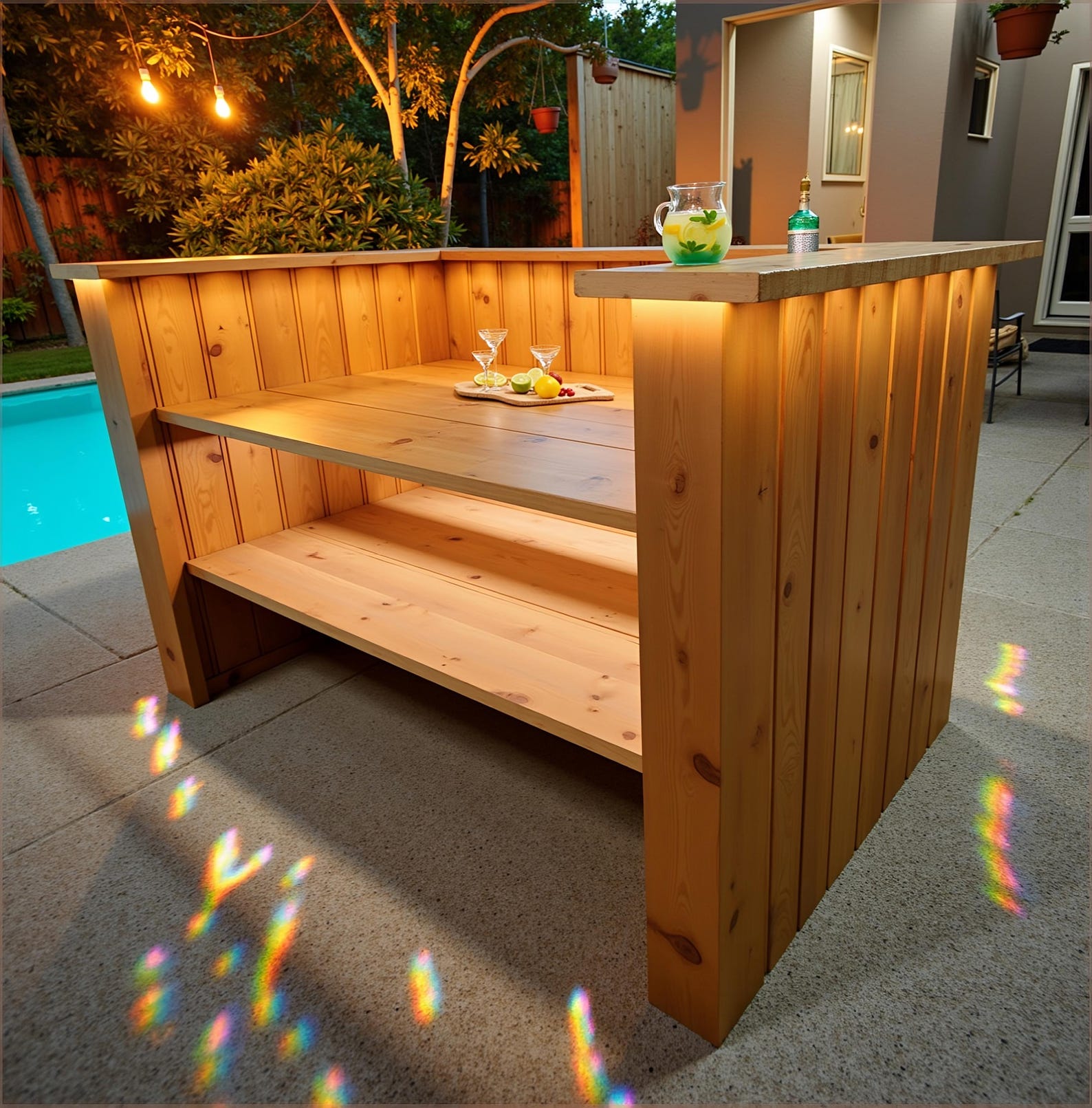 DIY Patio Bar Plans – Outdoor Wooden Bar PDF – Step-by-step Build Guide for Backyard ...