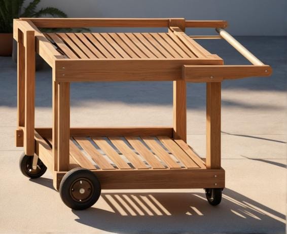 DIY Barbecue Trolley Plans - Mobile Outdoor Grill Cart With Storage ...