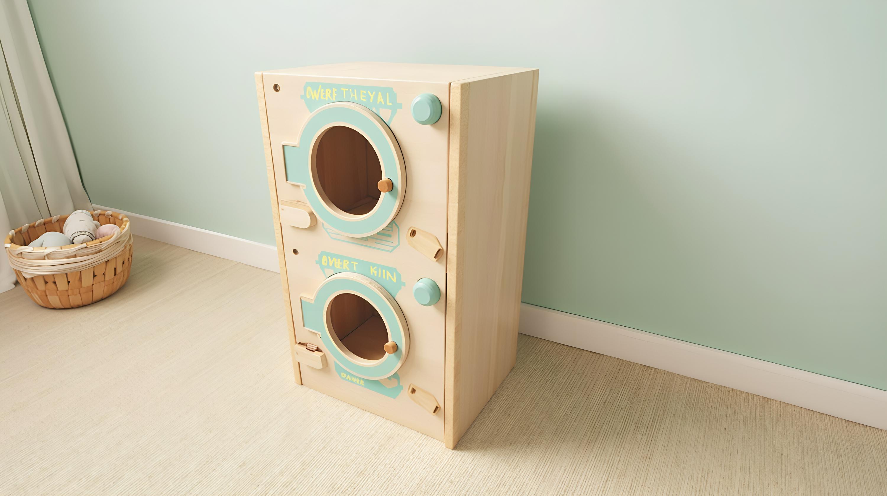 DIY Montessori Play Washing Machine Plan: Wooden Toy (PDF Download) - Etsy
