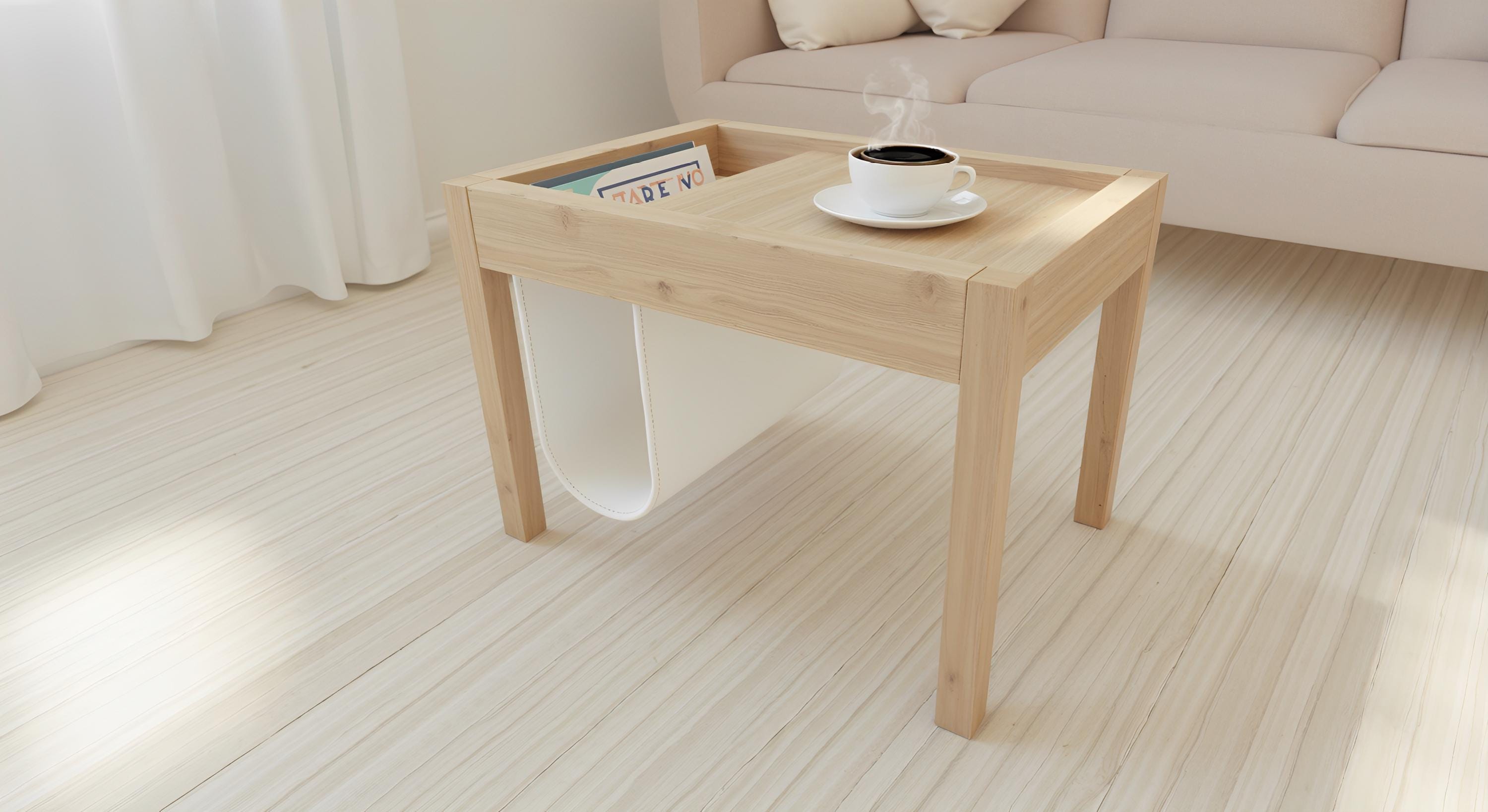 Modern Coffee Table With Magazine Rack – Wooden Side Table DIY ...