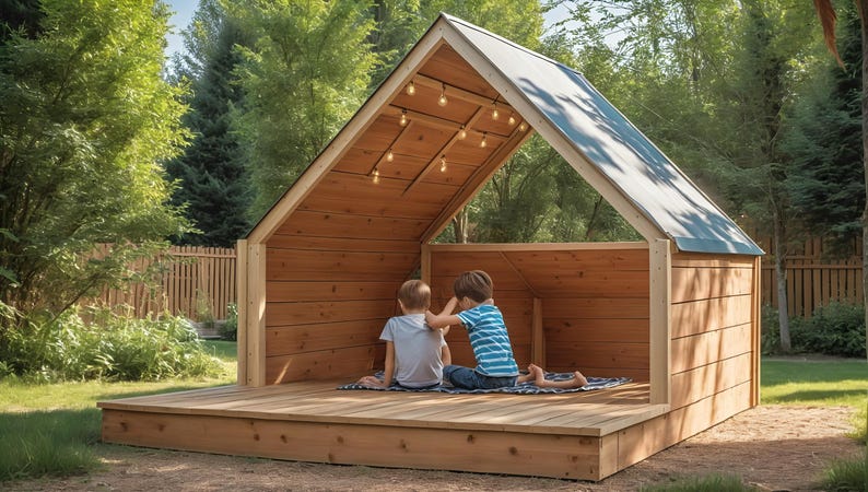 A-frame Playhouse DIY Plan – PDF Building Guide | Outdoor Wooden Kids ...