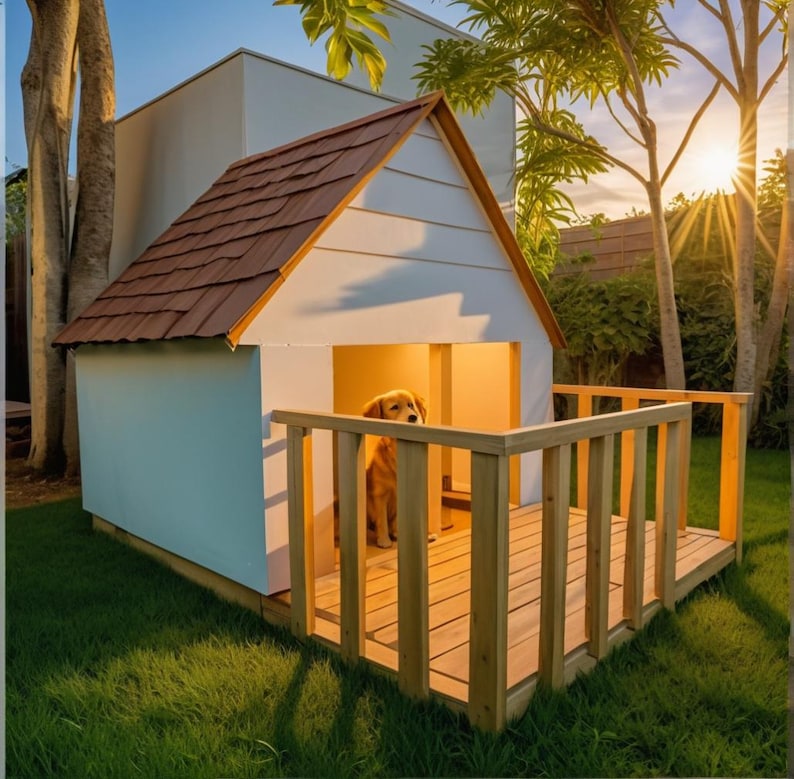 DIY Double Dog House Plans: Space-saving Design (PDF Pattern) - Etsy