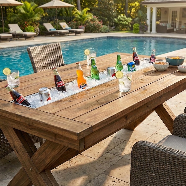 Outdoor Cooler Table - Etsy